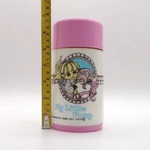 aladdin | Dining | Vintage 986 My Little Pony Lunch Box Thermos Pink ...